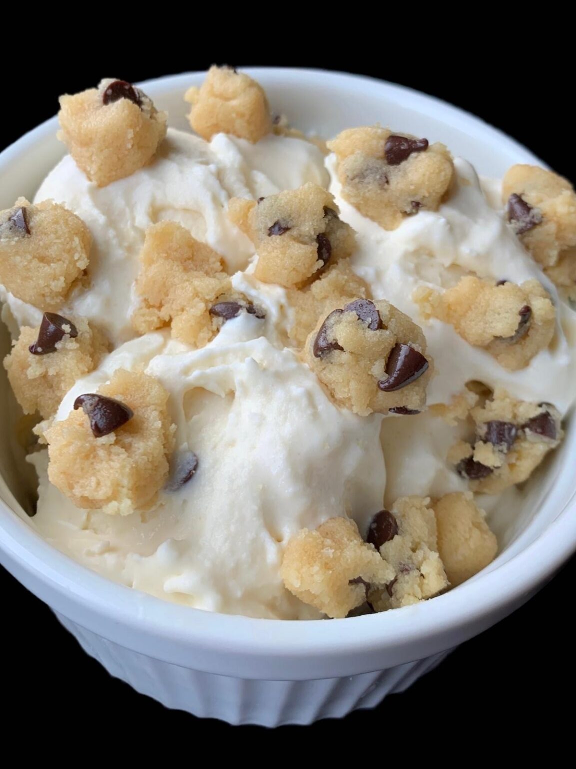 Low-Carb, Keto Cookie Dough Ice Cream - BakeToBeFit