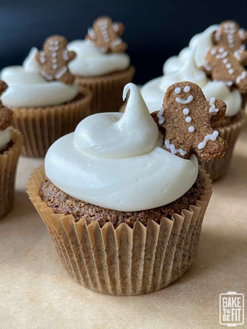 Small Batch Keto Gingerbread Cupcakes - Gluten Free & SO Moist!